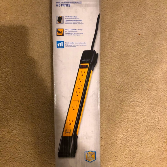 mastercraft | Office | Bnwt Mastercraft 6 Otlet Workshop Powerbar W Usb ...